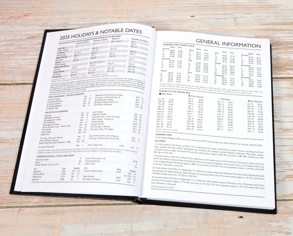 Leather Cover Large Print Blank Diaries & Journals Standard A5 Planner ...